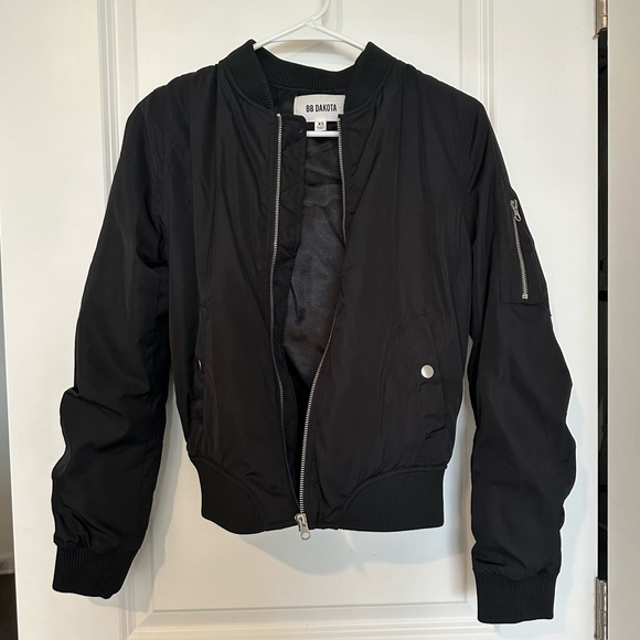 BB Dakota | Jackets & Coats | Black Bomber Jacket | Poshmark